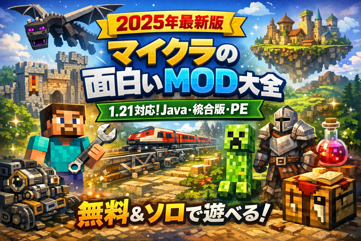 【2025年最新版】マイクラの面白いMOD大全｜1.21対応！ Java・統合版・PEで無料＆ソロも楽しめるMOD紹介！ | ゲーミング機器のまとめサイト
